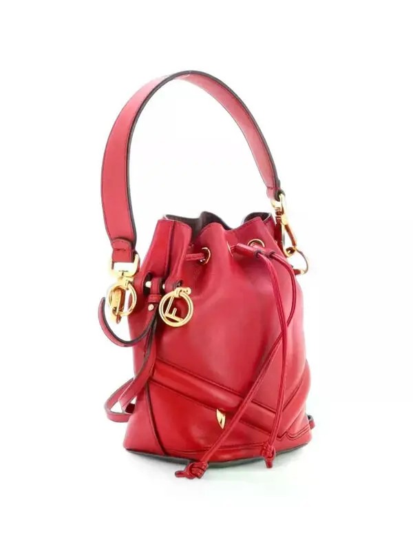 Fendi Monster Mon Tresor Leather Mini Bucket Bag