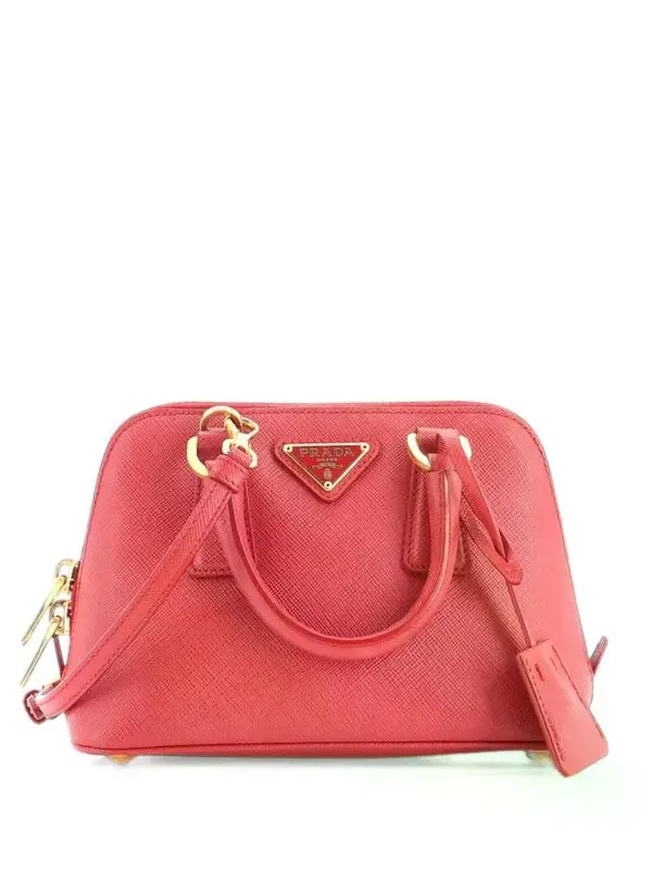 Prada Promenade Bag Saffiano Leather Mini Crossbody Bag - Red