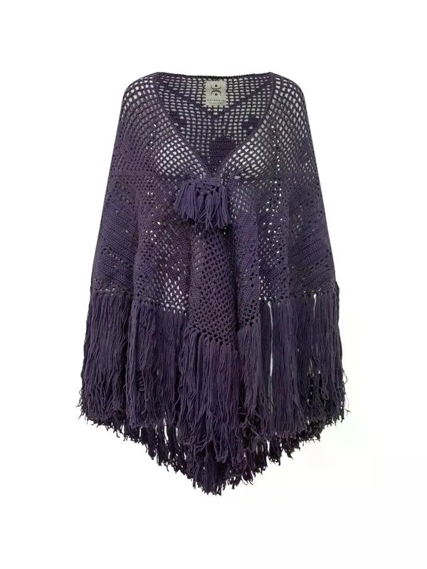 CHIARA IS Peonia Crochet-knit Wool Shawl