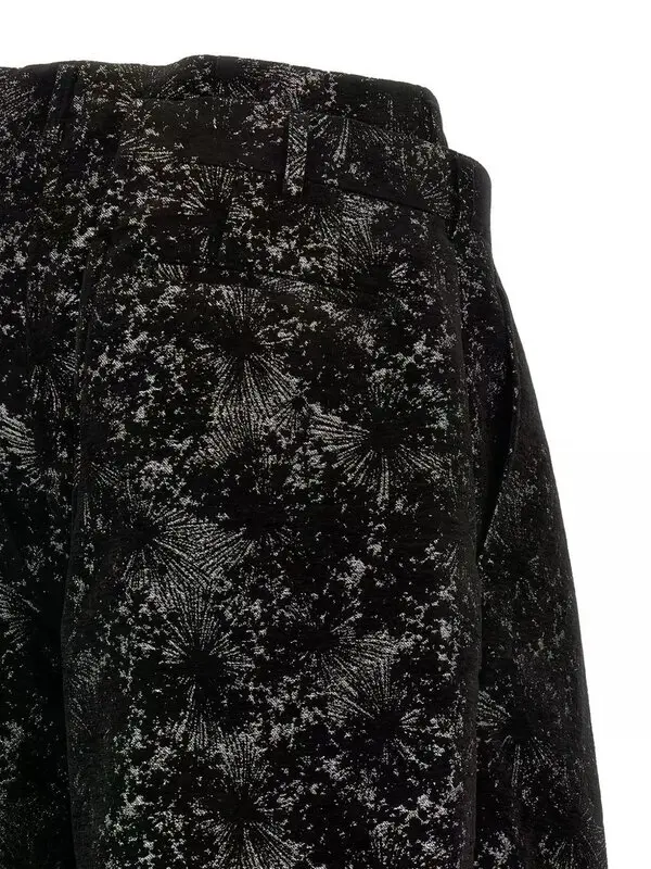 Comme Des Garçons Double-layer Abstract-pattern Shorts