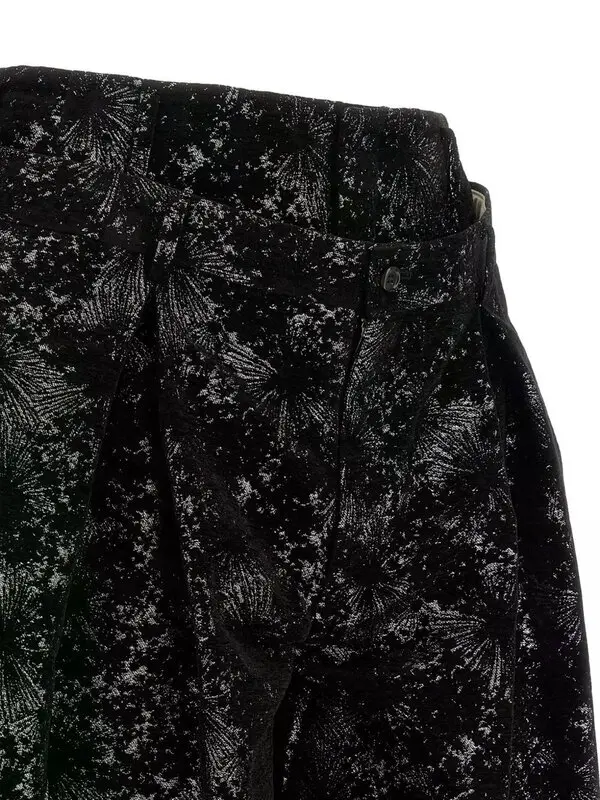 Comme Des Garçons Double-layer Abstract-pattern Shorts
