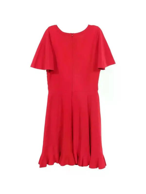 Valentino Garavani 2000s Lace-panel Ruffled Midi Dress