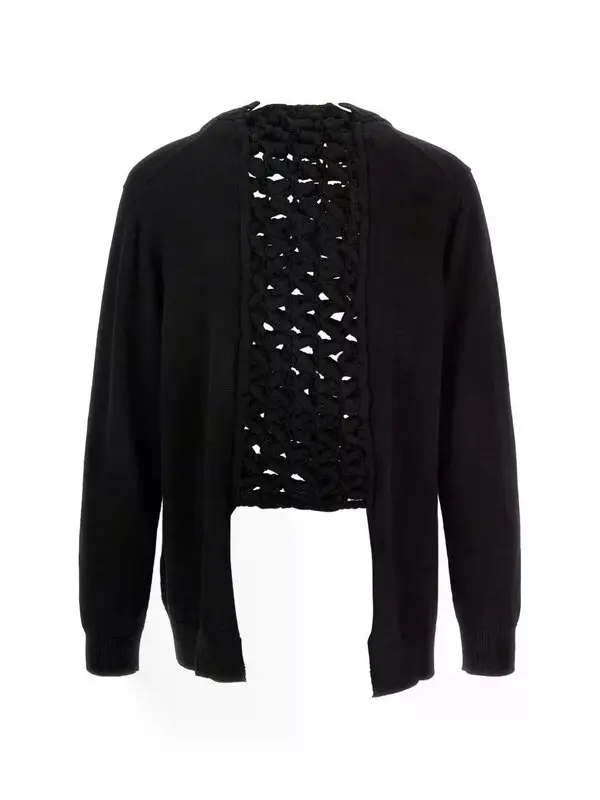 Comme Des Garçons Panelled Open-knit Cardigan