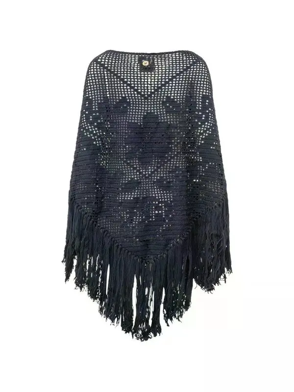 CHIARA IS Peonia Crochet-knit Wool Shawl