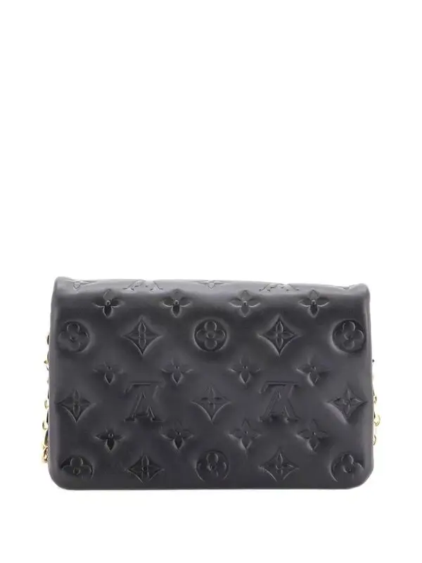 LOUIS VUITTON Coussin Pochette Monogram Embossed Lambskin Crossbody Bag