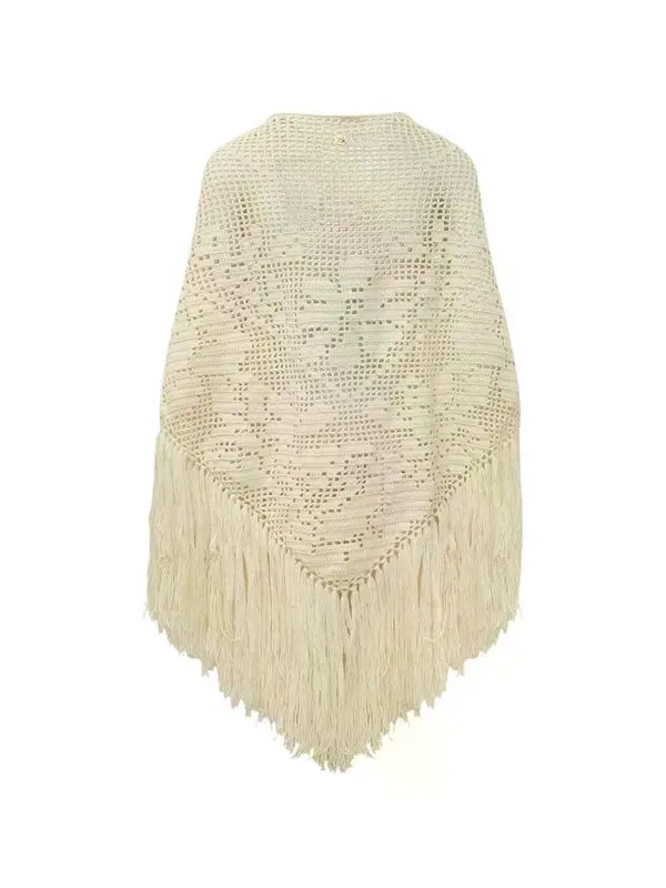 CHIARA IS Peonia Crochet-knit Wool Shawl
