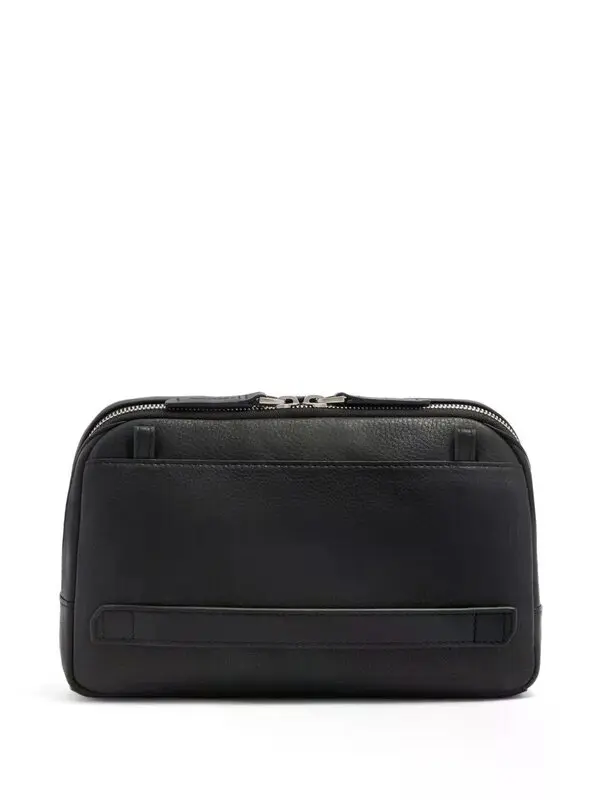 PIQUADRO Logo-plaque Pebbled Wash Bag
