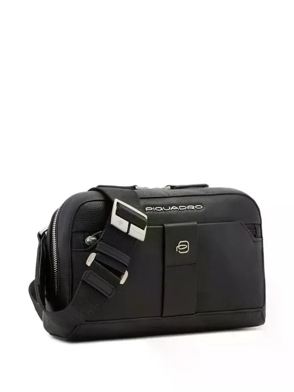 PIQUADRO Logo-plaque Pebbled Wash Bag