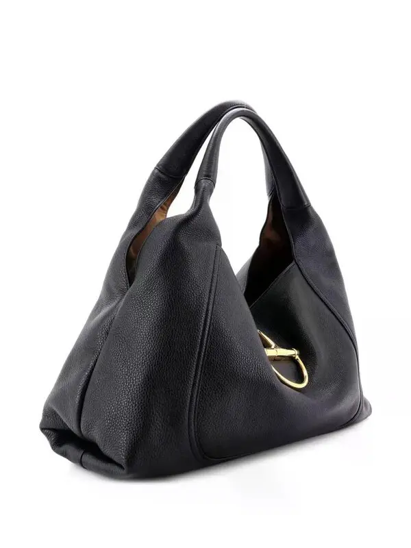 Gucci Softbit Leather Maxi Hobo Bag - Black