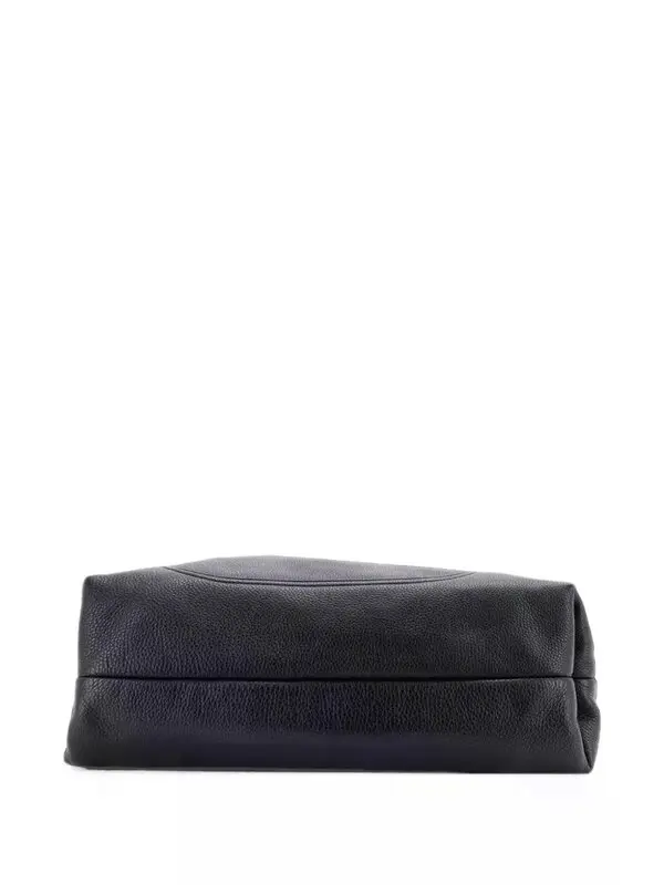 Gucci Softbit Leather Maxi Hobo Bag - Black