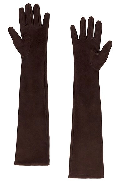 Nour Hammour Extra Long Glove - Chocolate
