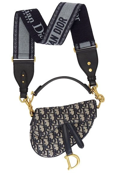 Dior Oblique Mini Saddle Bag - Blue