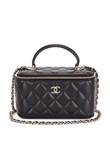 Chanel Lambskin Small Classic Vanity Case - Black