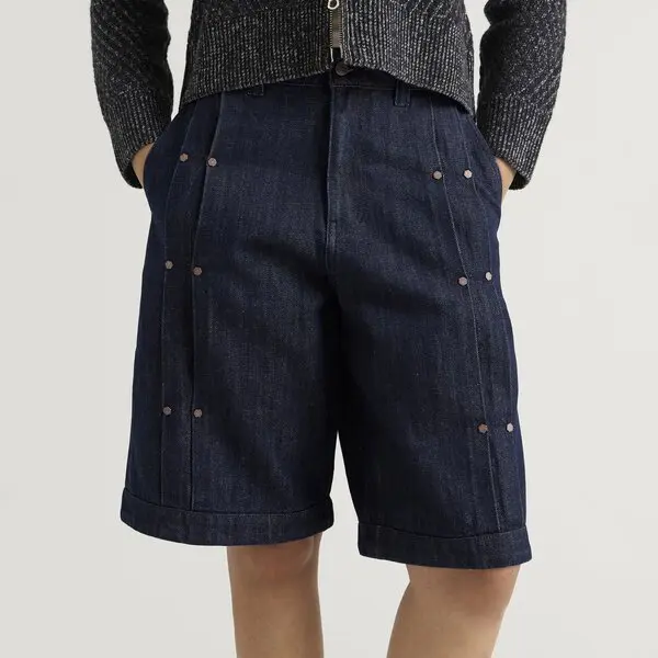DIME Pleated Baggy Denim Short