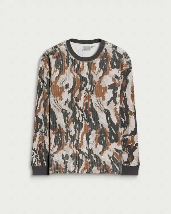 Gramicci Waffle Crew Long Sleeve Top In | Size: | 100% Cotton | End Clothing - Bark Camo