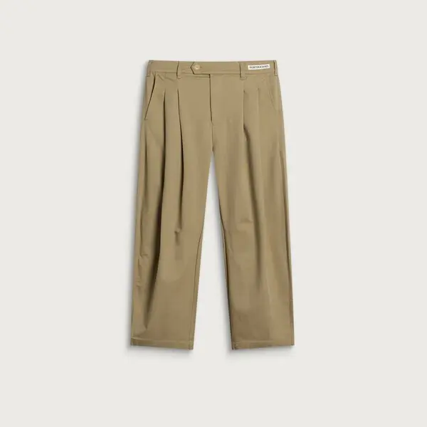 PORTER JAMES Dart-knee Pleated Trousers