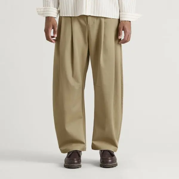 PORTER JAMES Dart-knee Pleated Trousers