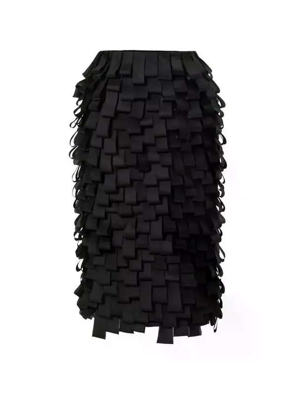Carolina Herrera Loop-embroidered Organza Midi Skirt