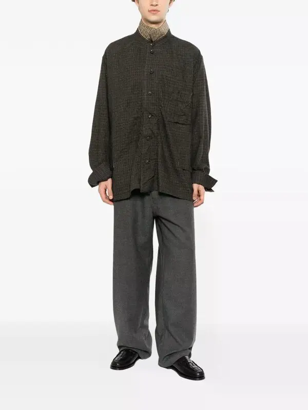ZIGGY CHEN Checked Wool Shirt
