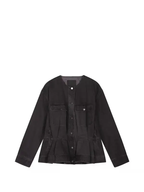 JNBY Ruffled-hem Denim Jacket