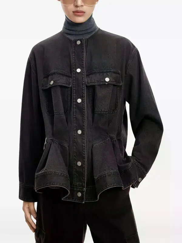 JNBY Ruffled-hem Denim Jacket