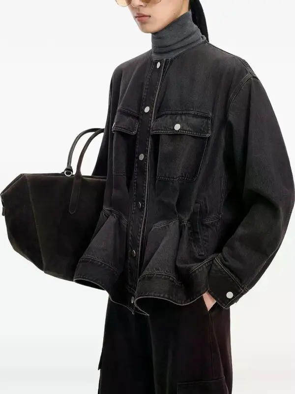 JNBY Ruffled-hem Denim Jacket