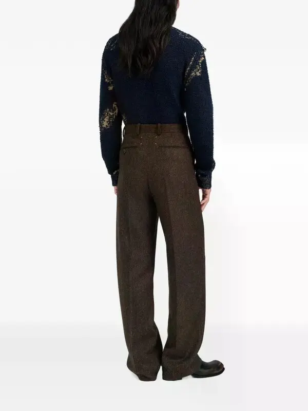 MAISON MARGIELA Herringbone Wool Trousers