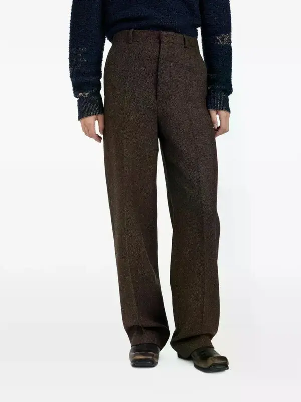 MAISON MARGIELA Herringbone Wool Trousers