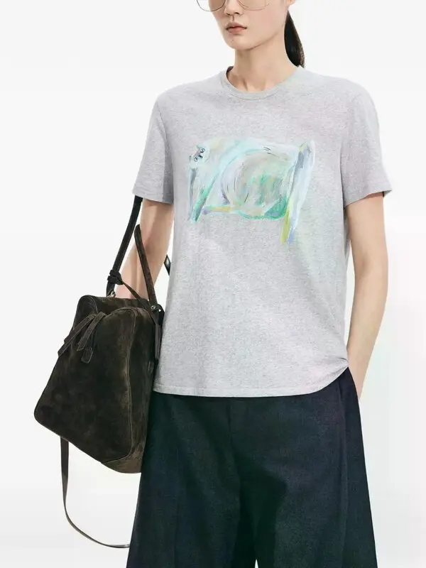 JNBY Cat-print Short-sleeve T-shirt