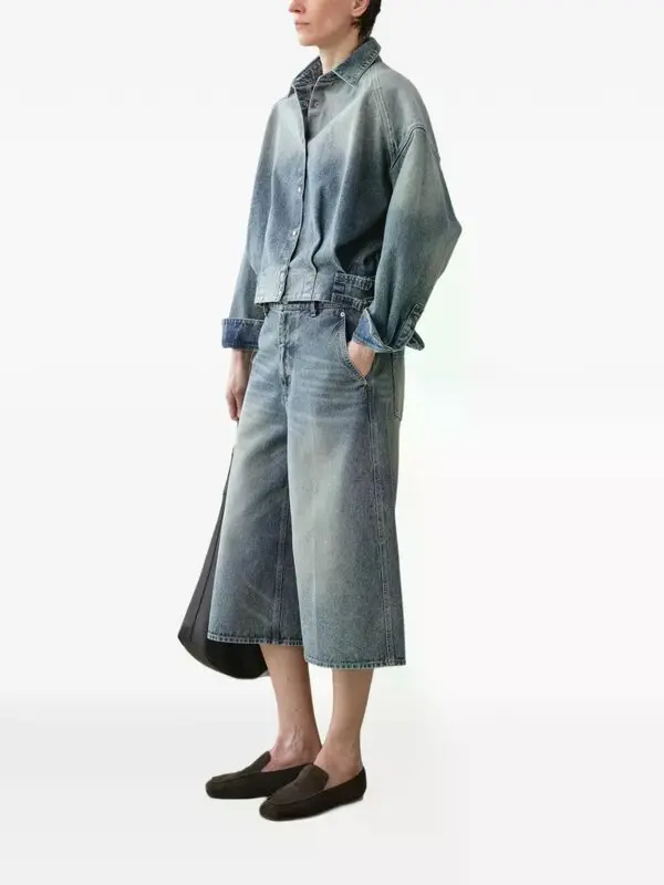 LESS Belted Wide-leg Jeans