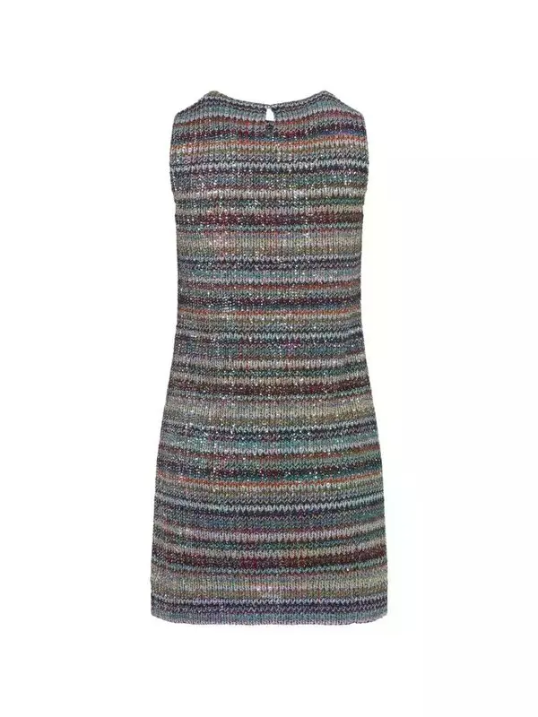 Missoni Sequin-embellished Zigzag-knit Mini Dress