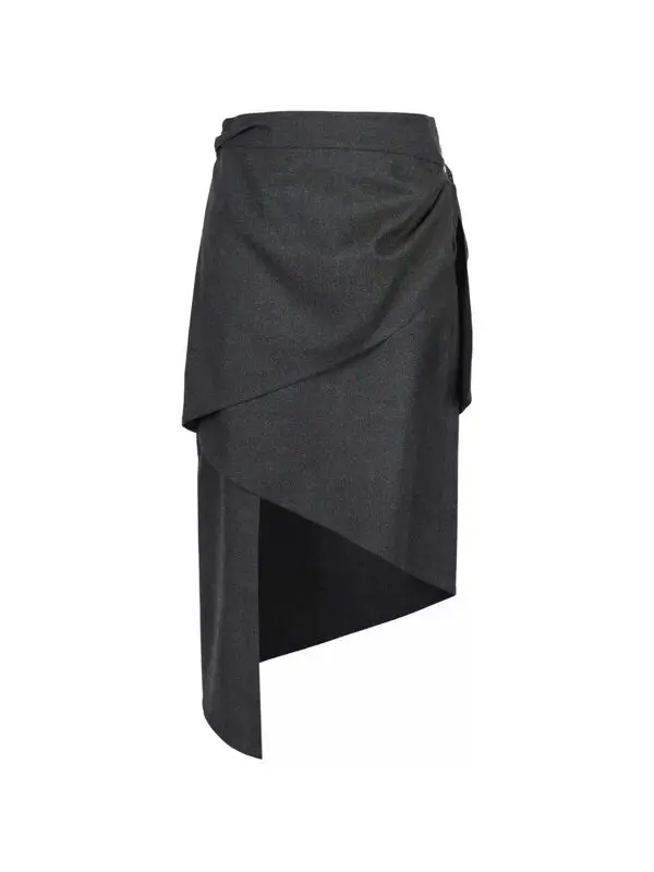 JNBY Asymmetric Belted Midi Skirt