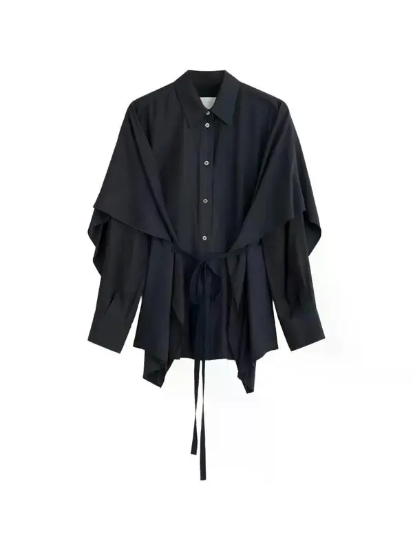 MAISON MARGIELA Cape-style Buttoned Shirt - Black