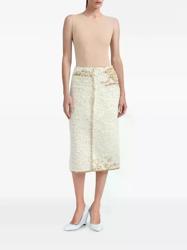 MAISON MARGIELA Acid-knit Straight Midi Skirt