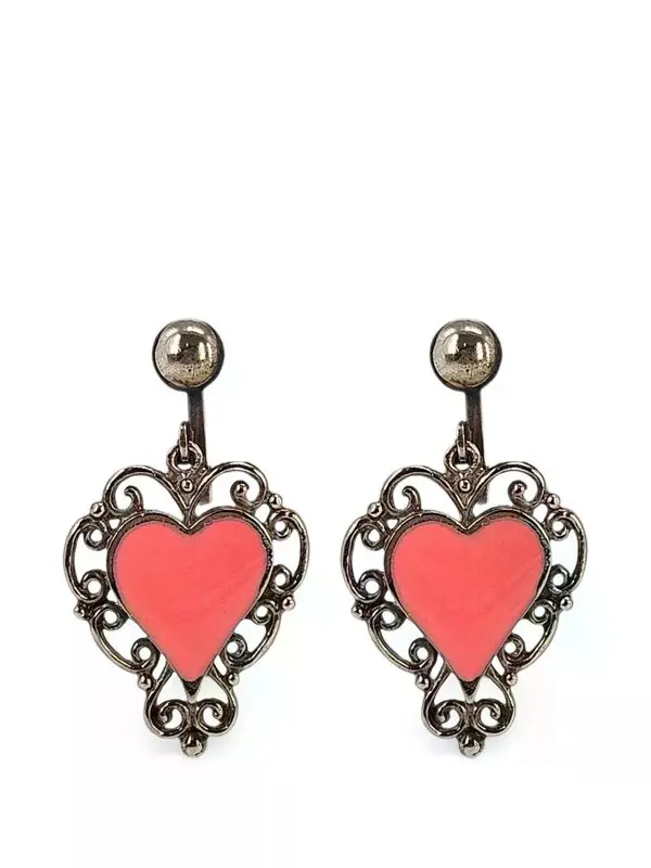 MADISON 1970s Heart-motif Filigree Earrings
