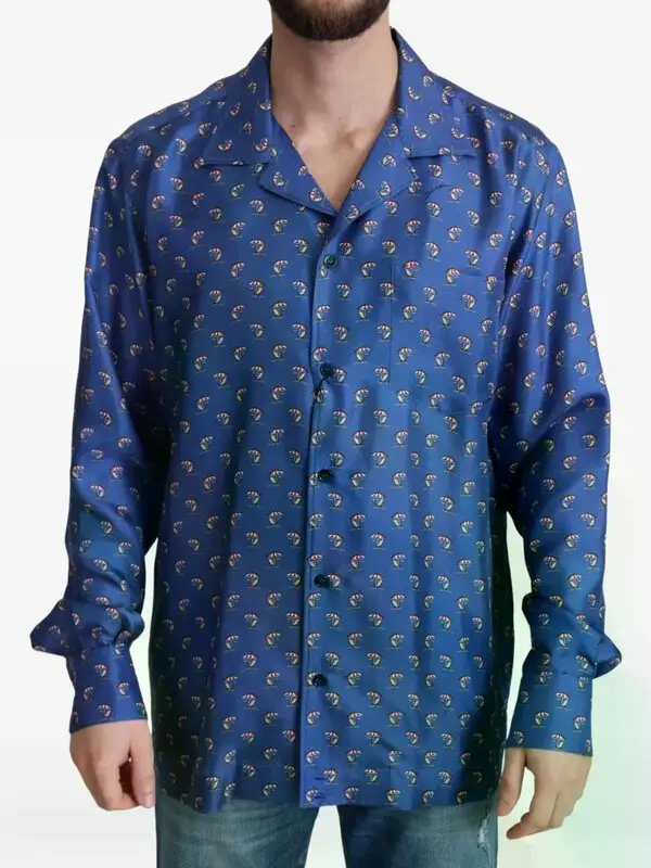 Dolce & Gabbana Chair-print Shirt - Blue