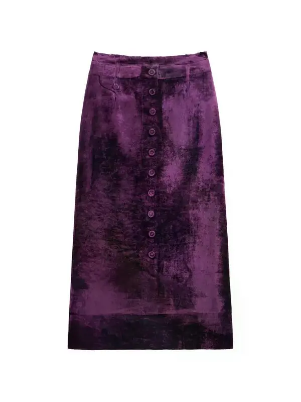 MAISON MARGIELA Fusion Button-front Midi Skirt - Purple
