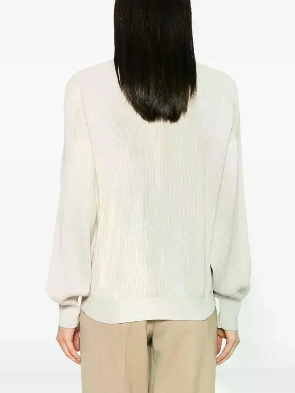 Brunello Cucinelli Monili-chain Ribbed Jumper