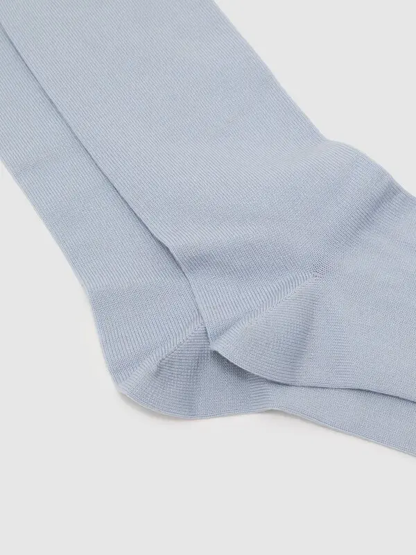 REISS Mercerised Cotton-blend Script-logo Socks