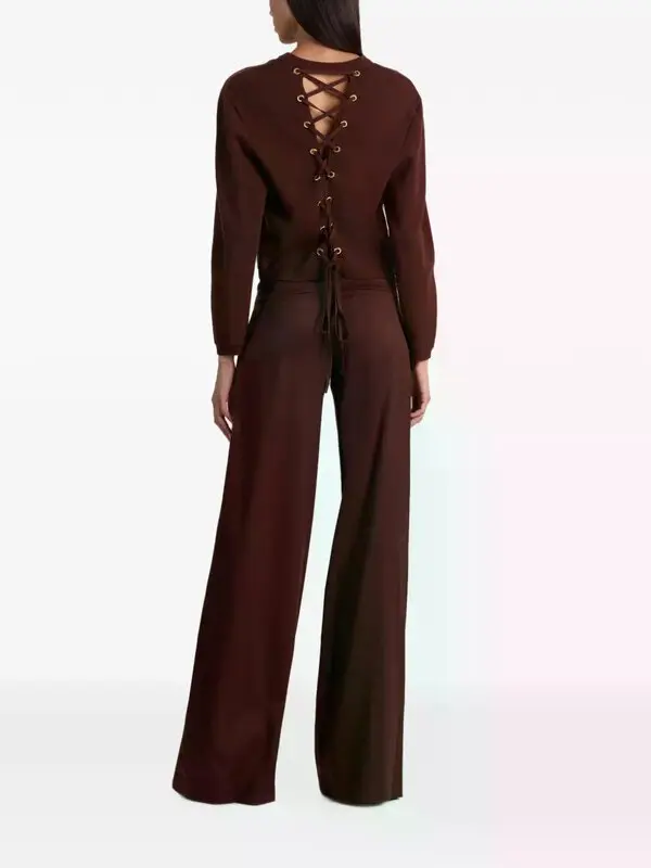 Alice + Olivia Callum Lace-up Sweater