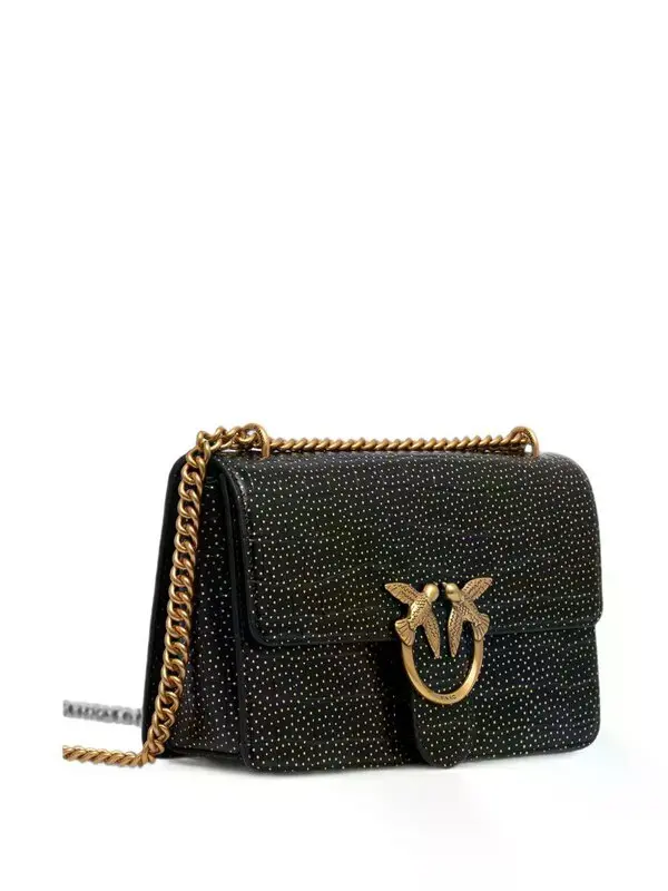Pinko Love Birds Croc-effect Shoulder Bag