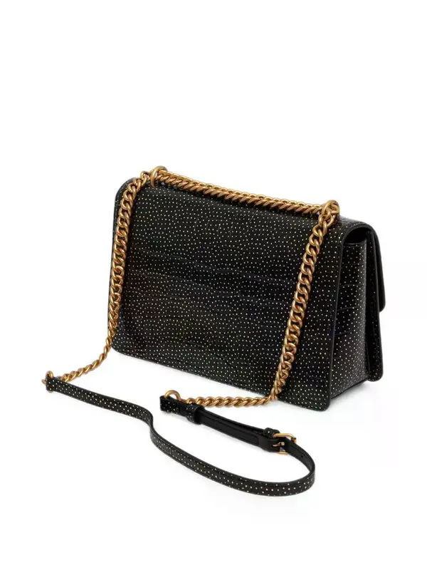 Pinko Love Birds Croc-effect Shoulder Bag