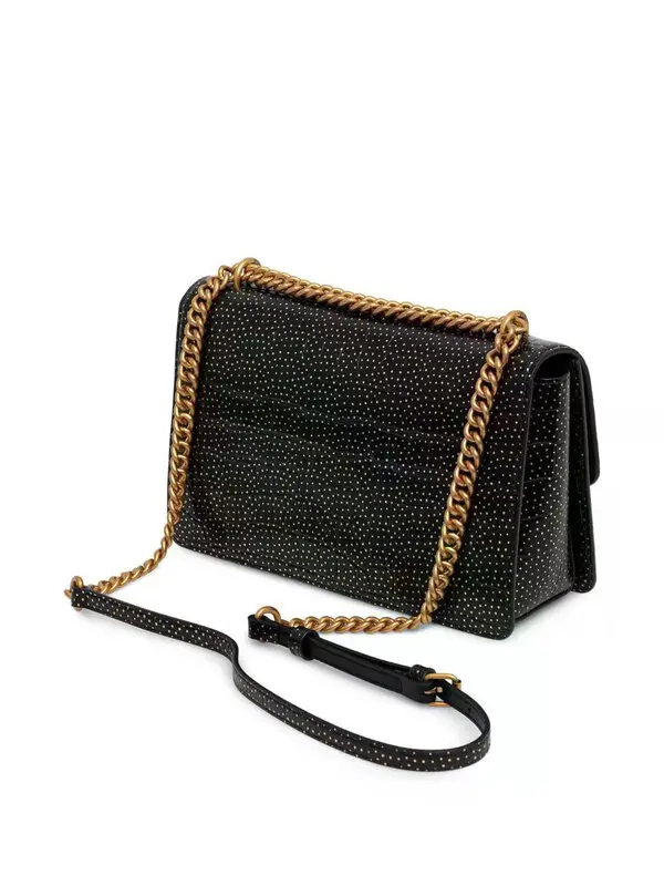 Pinko Love Birds Croc-effect Shoulder Bag