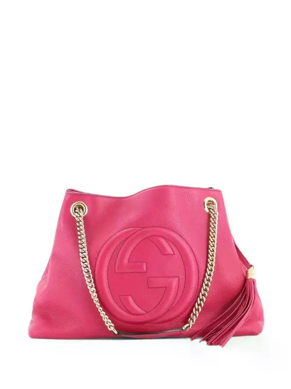 Gucci Soho Chain Strap Leather Medium Shoulder Bag - Pink