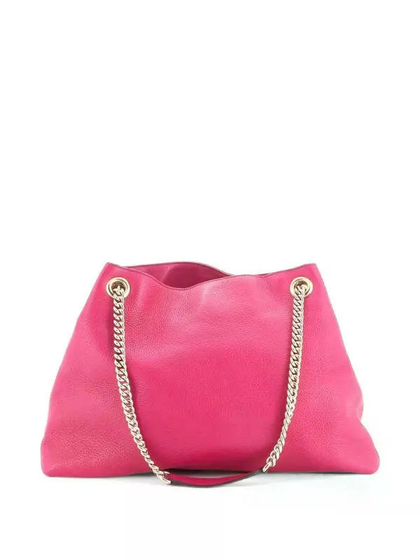 Gucci Soho Chain Strap Leather Medium Shoulder Bag - Pink