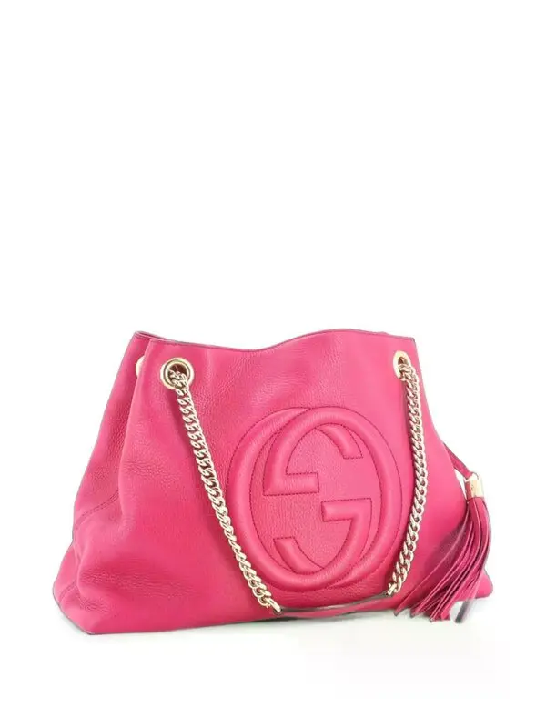 Gucci Soho Chain Strap Leather Medium Shoulder Bag - Pink