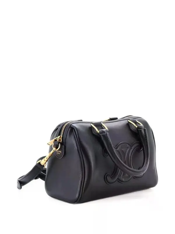 Celine Cuir Triomphe Boston Bag Leather Small Satchel