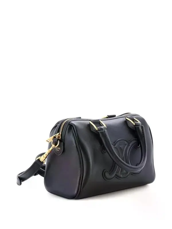 Celine Cuir Triomphe Boston Bag Leather Small Satchel