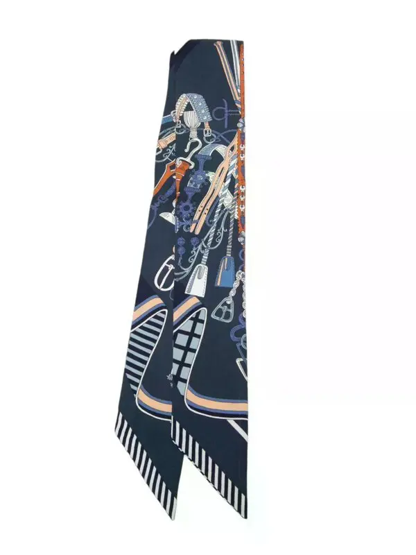 Hermès 2010-2026 Bouquets Sellier Silk Twilly Scarf Scarves