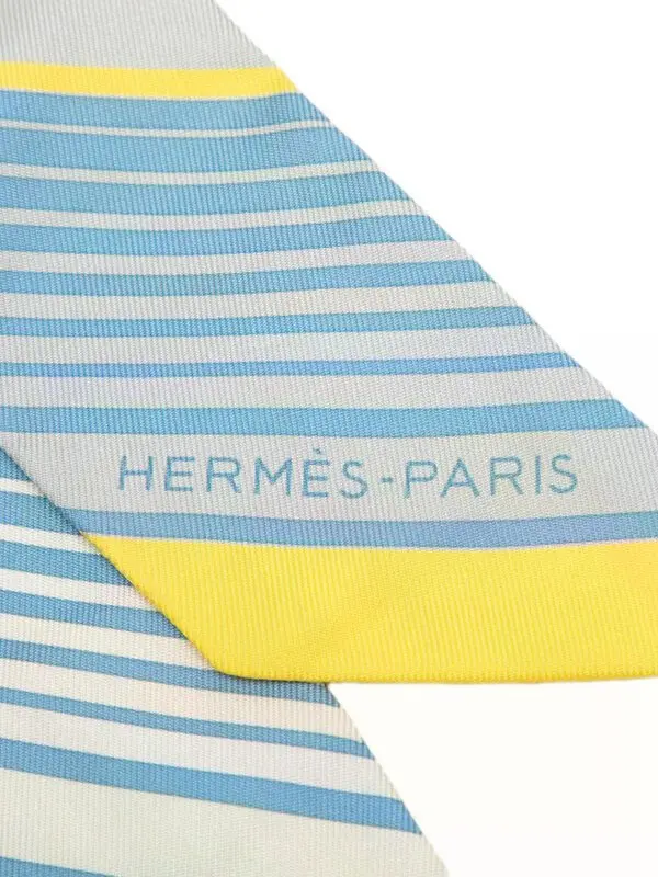 Hermès 2020-2026 Ex Libris Silk Twilly Scarf Scarves - Blue